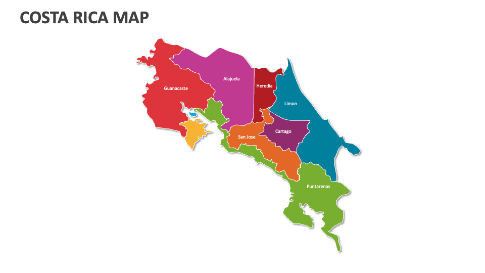 Costa Rica Map for Google Slides and PowerPoint - PPT Slides
