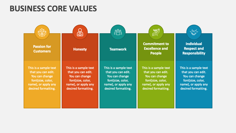 Business Core Values Template for PowerPoint and Google Slides - PPT Slides