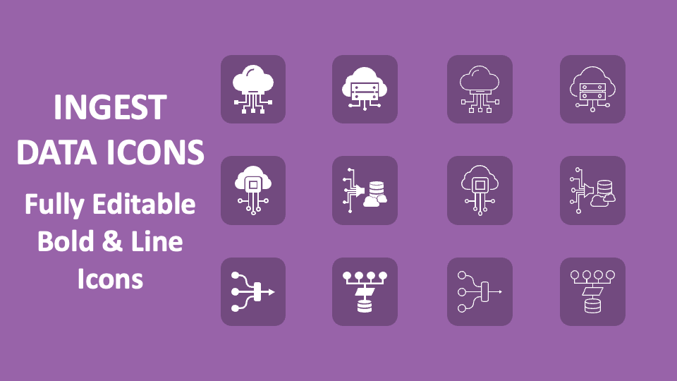 Ingest Data Icons for Google Slides and PowerPoint