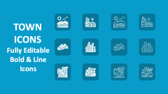 Town Icons for Google Slides and PowerPoint