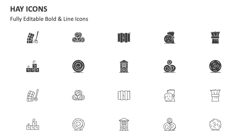 Hay Icons for Google Slides and PowerPoint