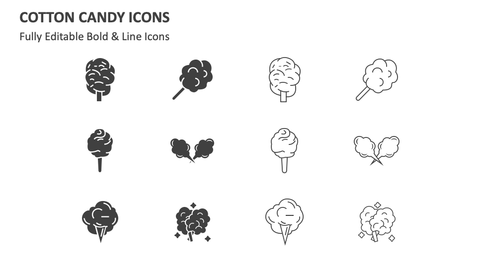 Cotton Candy Icons for PowerPoint and Google Slides - PPT Slides