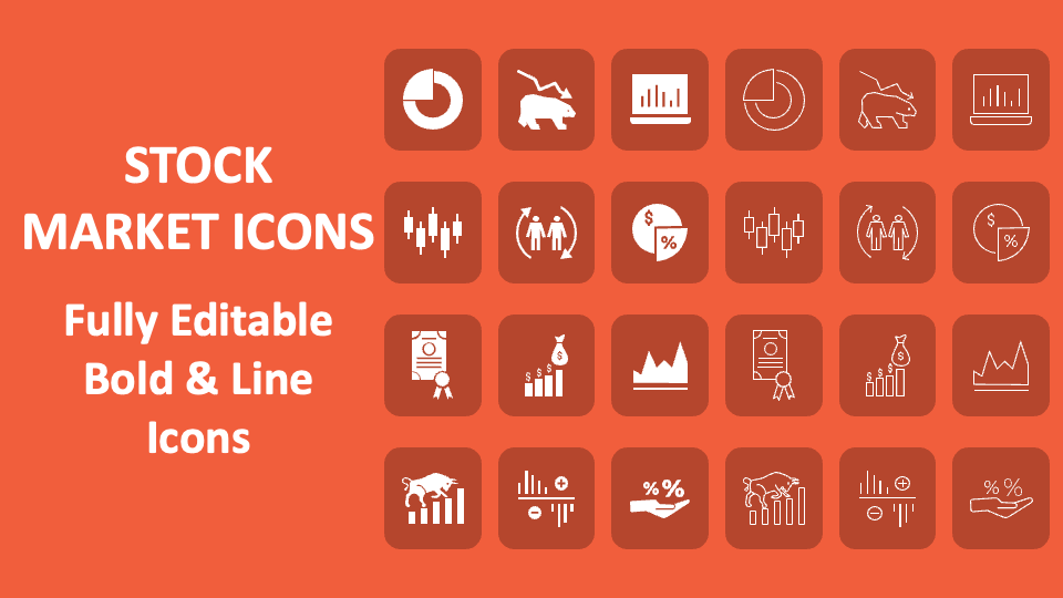 Stock Market Icons for PowerPoint and Google Slides - PPT Slides