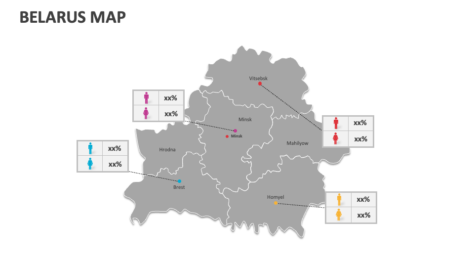 Belarus Map for Google Slides and PowerPoint - PPT Slides