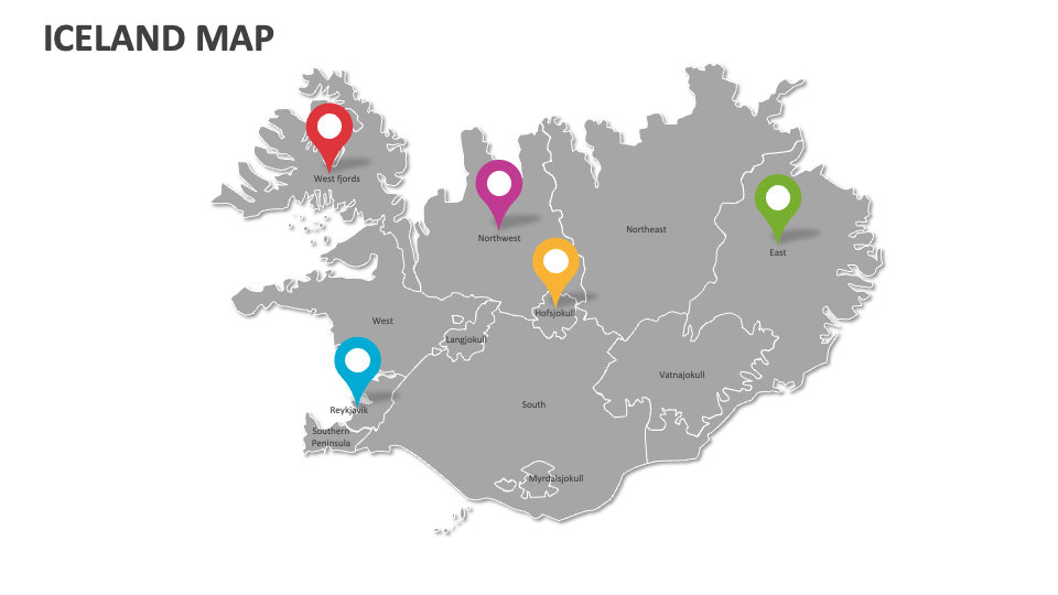Iceland Map for Google Slides and PowerPoint - PPT Slides