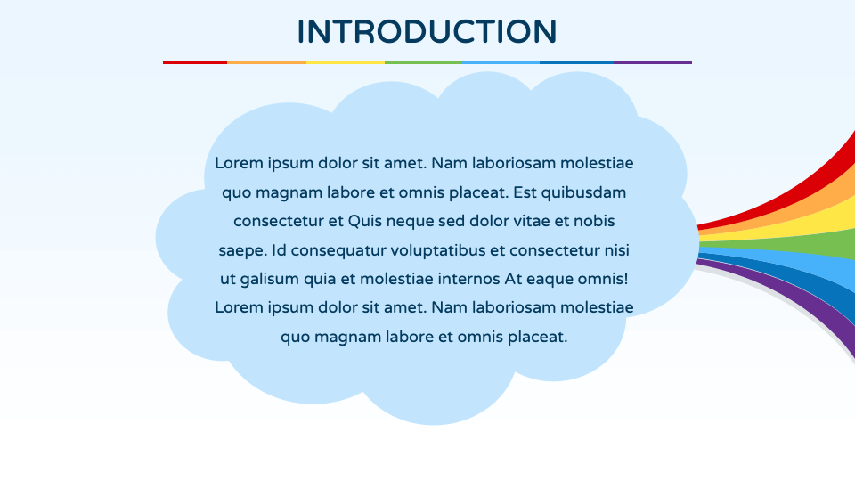 Free Rainbow Background Presentation Theme for Google Slides and PowerPoint