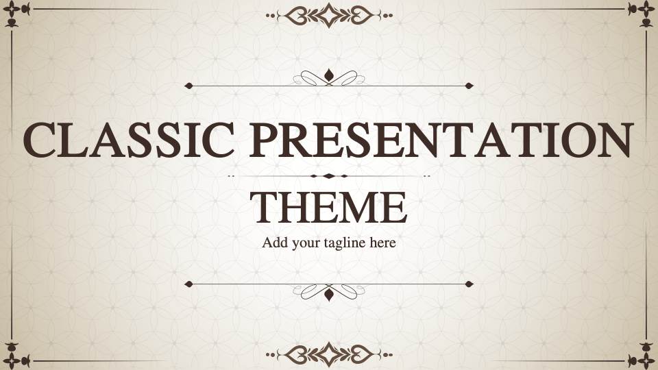 Free Classic Presentation Theme for Google Slides and PowerPoint
