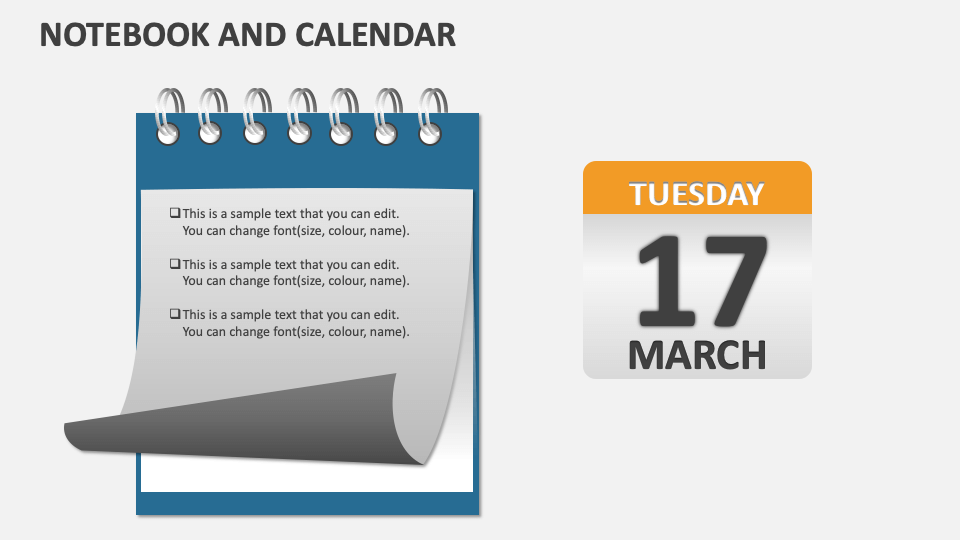 Notebook and Calendar Template for PowerPoint and Google Slides - PPT ...