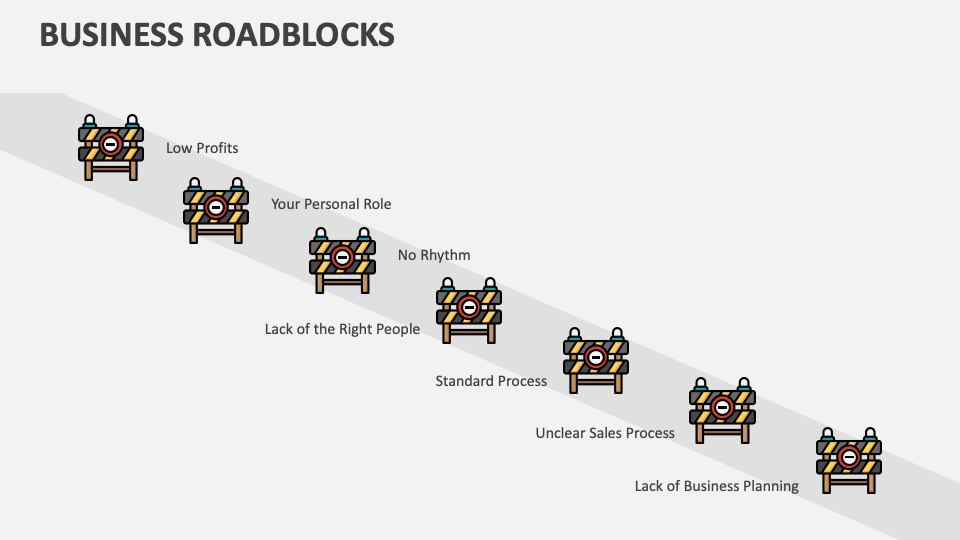 Business Roadblocks Template for Google Slides and PowerPoint - PPT Slides