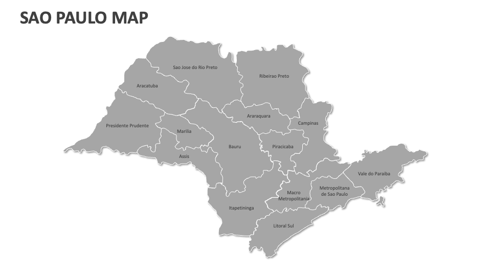 Sao Paulo Map for Google Slides and PowerPoint - PPT Slides