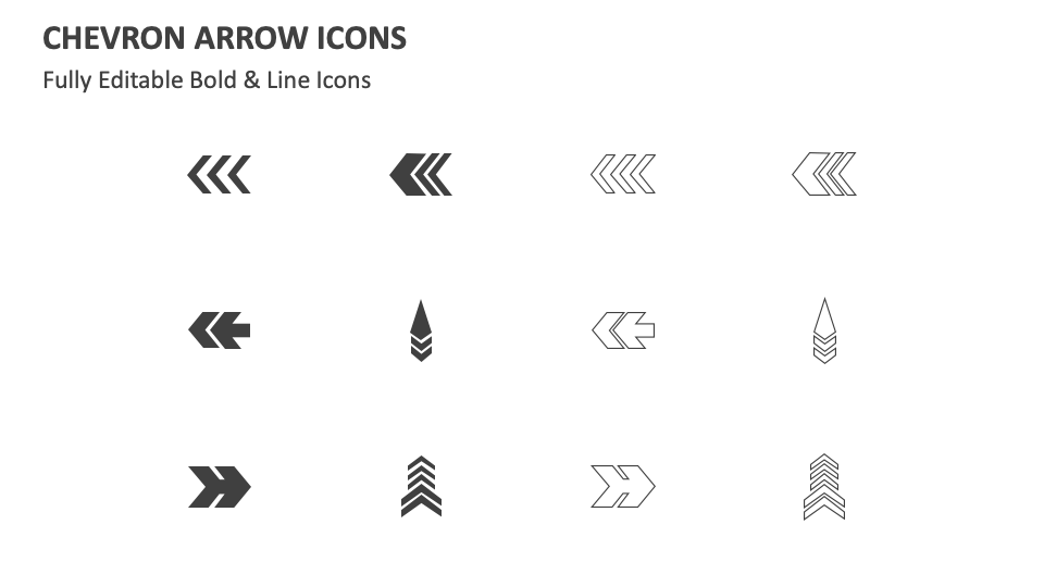 Chevron Arrow Icons for PowerPoint and Google Slides - PPT Slides