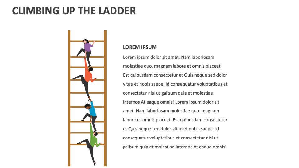 Climbing Up the Ladder Template for Google Slides and PowerPoint - PPT ...