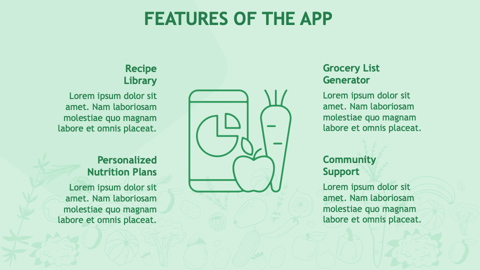 Nutrition App Pitch Deck for PowerPoint and Google Slides - PPT Slides
