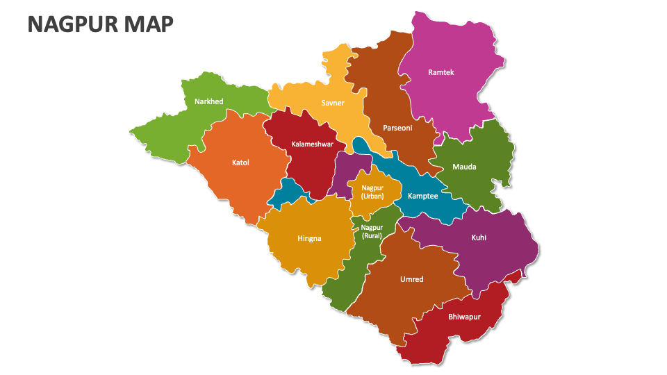 Nagpur Map for Google Slides and PowerPoint - PPT Slides