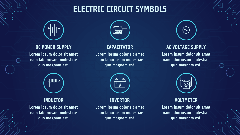 Free Electronic Circuit Presentation Theme for Google Slides and PowerPoint