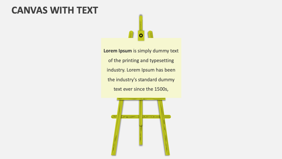 Canvas with Text PowerPoint and Google Slides Template - PPT Slides