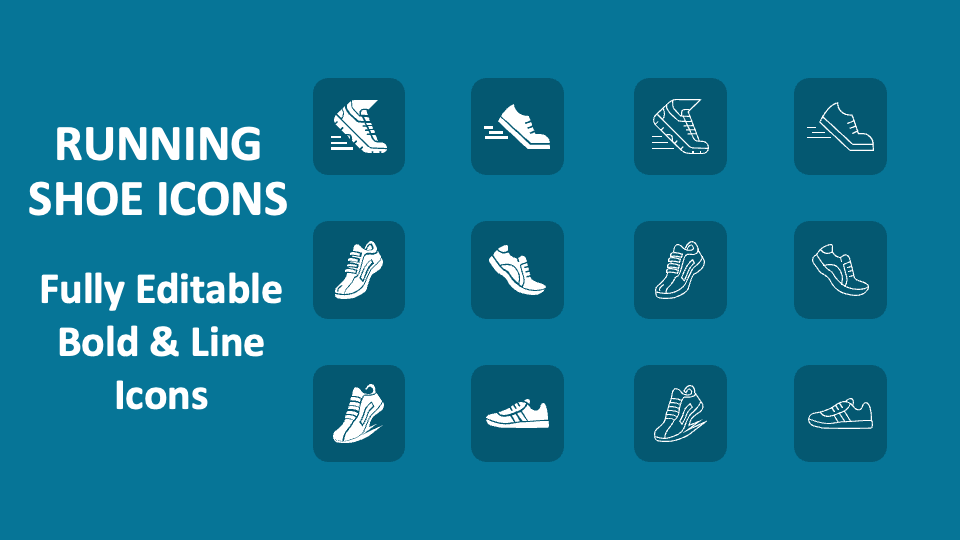 Running Shoe Icons for Google Slides and PowerPoint