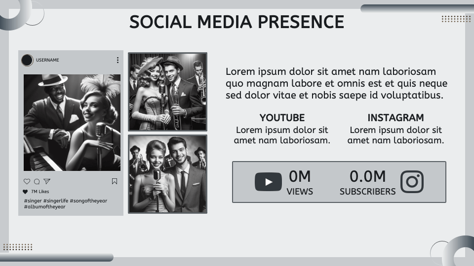 Free Singer Portfolio Presentation Template for Google Slides and ...
