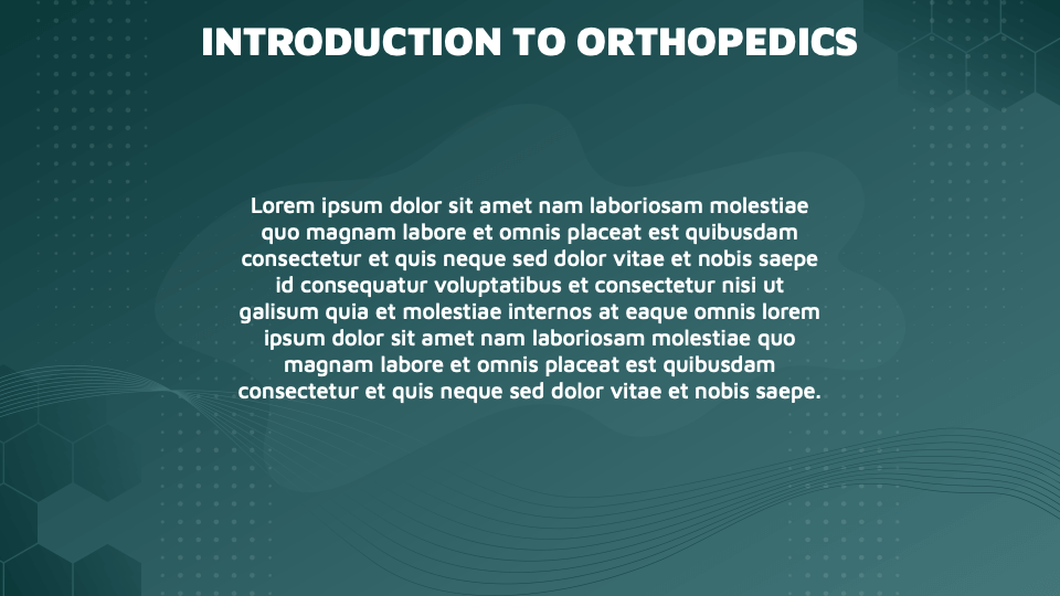 Free Medical Orthopedic Presentation Template for Google Slides and PowerPoint - PPT Slides