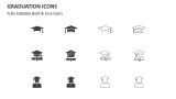 Graduation Icons for Google Slides and PowerPoint