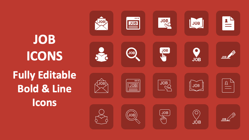 Job Icons for Google Slides and PowerPoint