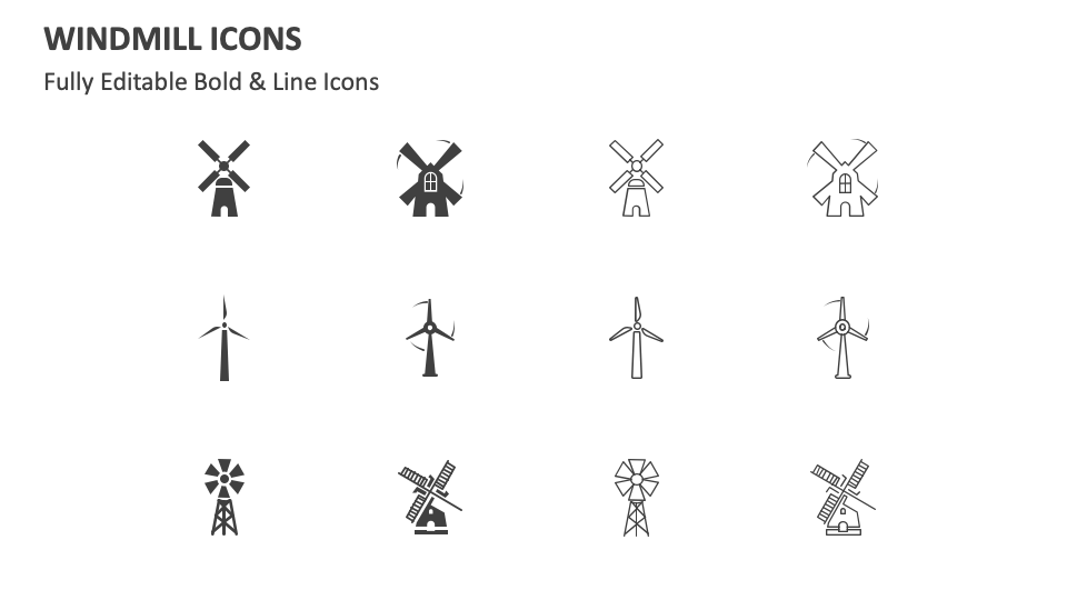 Windmill Icons for Google Slides and PowerPoint