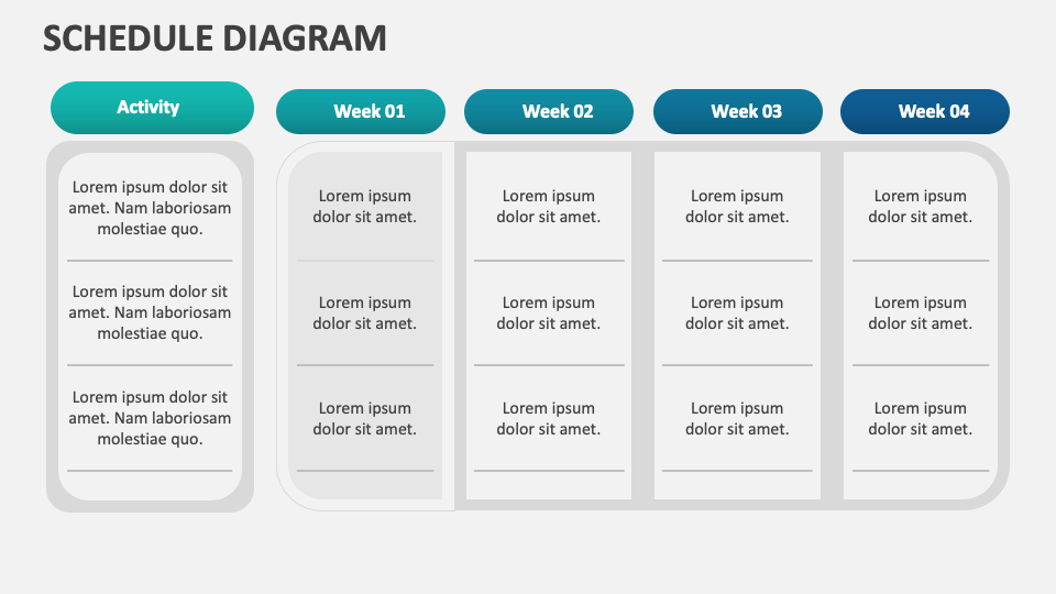 Schedule Diagram Template for PowerPoint and Google Slides - PPT Slides