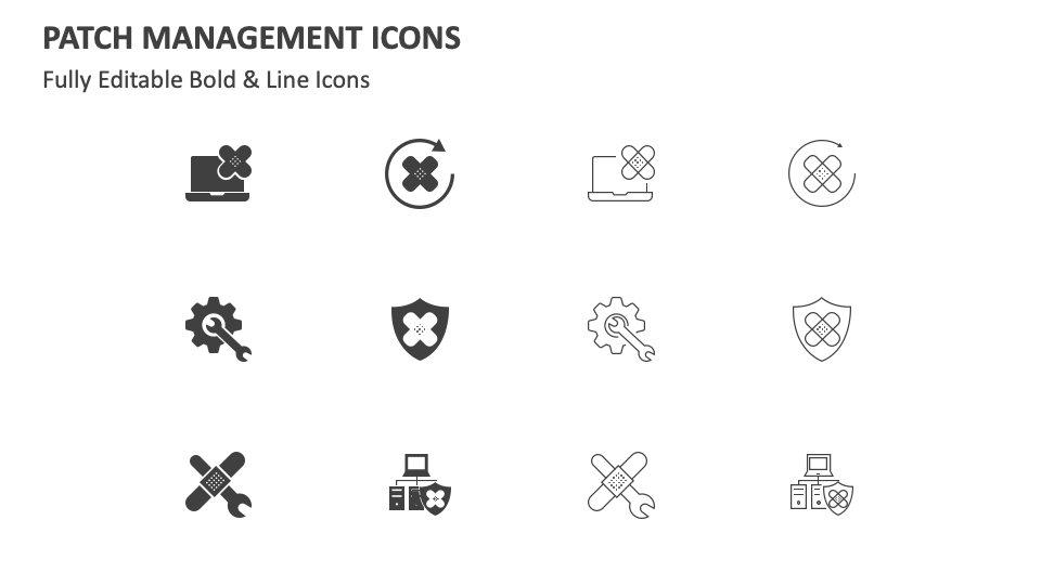 Patch Management Icons for Google Slides and PowerPoint