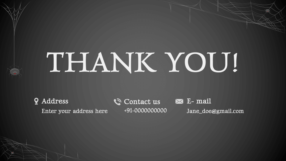 Free Spider Background Presentation Theme for Google Slides and PowerPoint