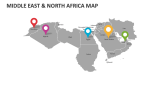 Middle East and North Africa Map for Google Slides and PowerPoint - PPT ...