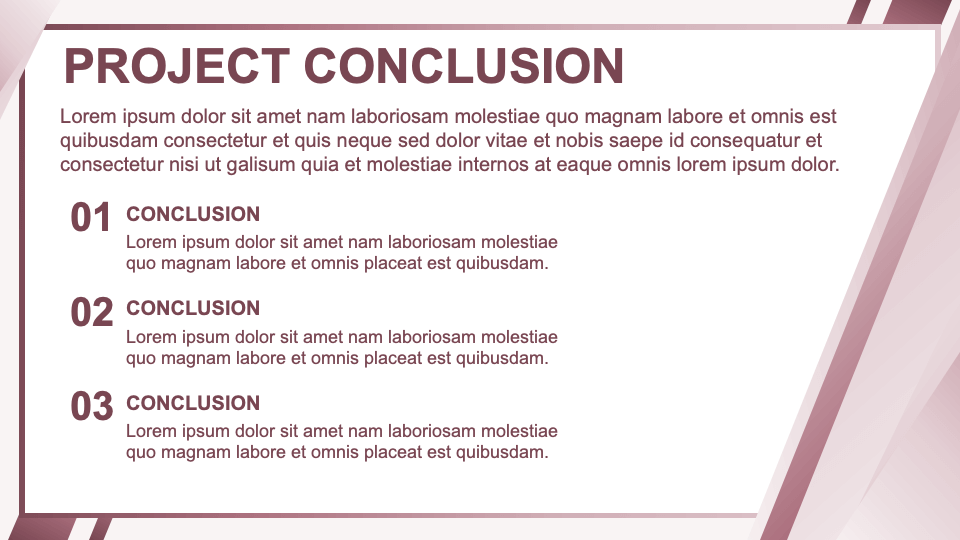 Project Conclusion Template for Google Slides and PowerPoint - PPT Slides