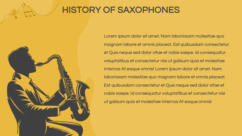 Free Saxophone Theme for Google Slides and PowerPoint