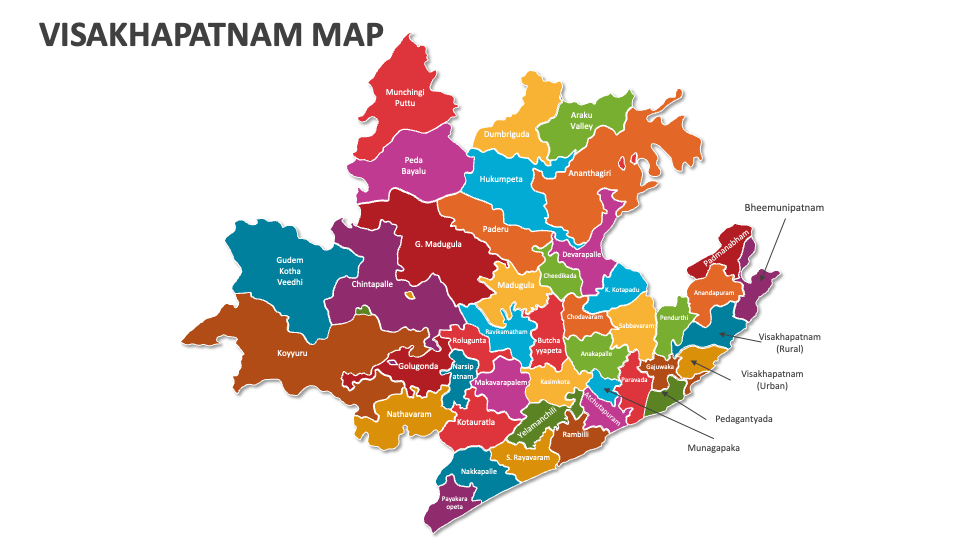 Visakhapatnam Map for Google Slides and PowerPoint - PPT Slides