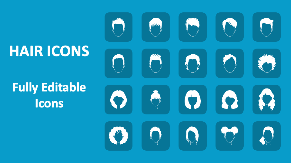 Hair Icons for PowerPoint and Google Slides - PPT Slides