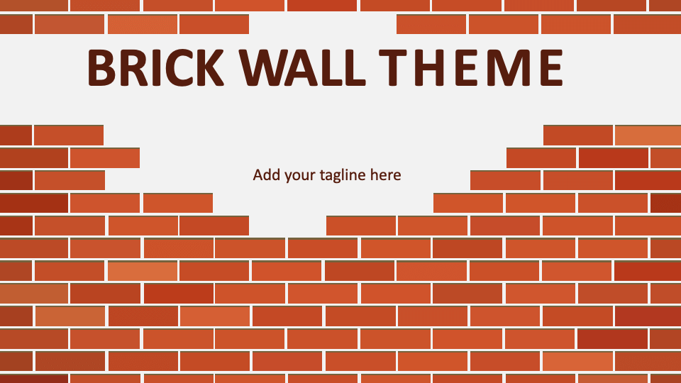 Brick Wall Presentation Theme for PowerPoint and Google Slides - PPT Slides