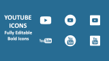 Youtube Icons for Google Slides and PowerPoint