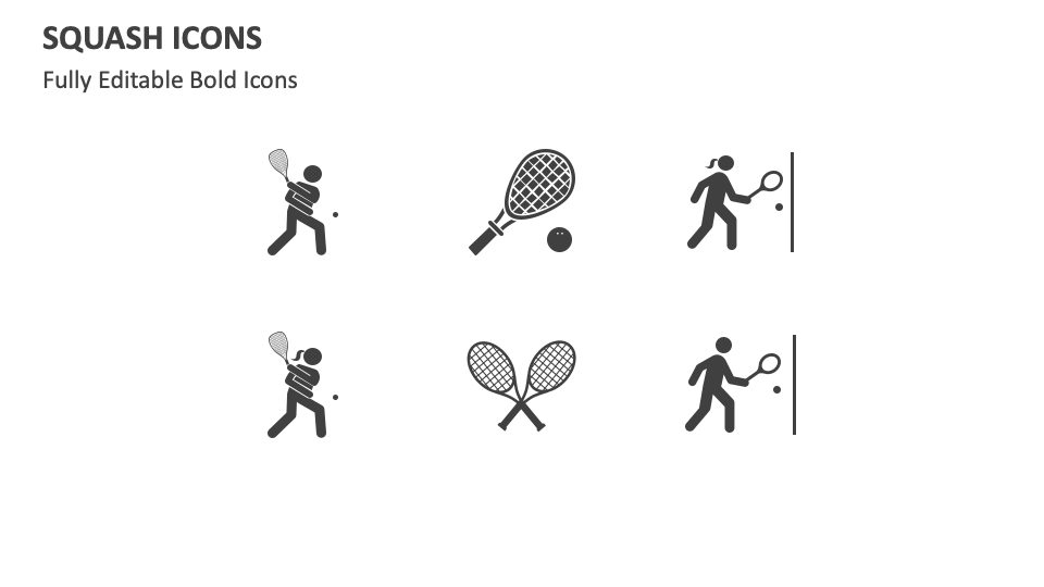 Squash Icons for PowerPoint and Google Slides - PPT Slides