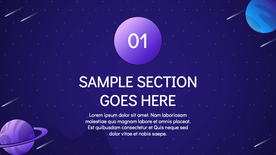 Free Galaxy Presentation Theme for Google Slides and PowerPoint