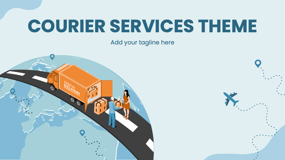 Courier Services Presentation Theme for PowerPoint and Google Slides ...