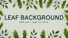Free Leaf Background Presentation for Google Slides and PowerPoint