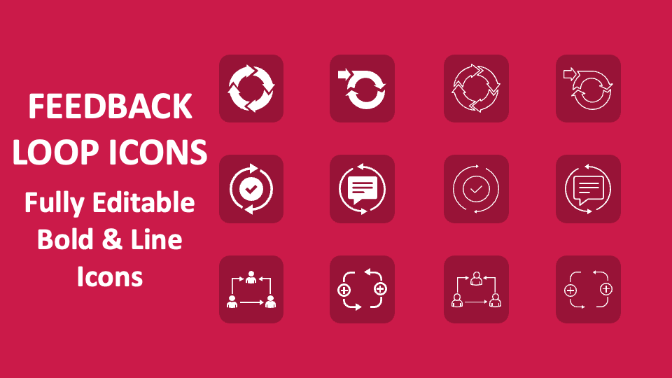 Feedback Loop Icons for Google Slides and PowerPoint