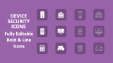 Device Security Icons for Google Slides and PowerPoint