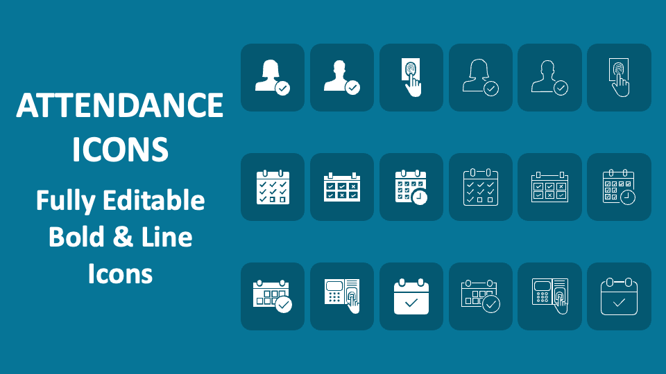 Attendance Icons for Google Slides and PowerPoint