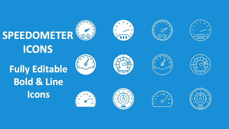 Speedometer Icons for PowerPoint and Google Slides - PPT Slides