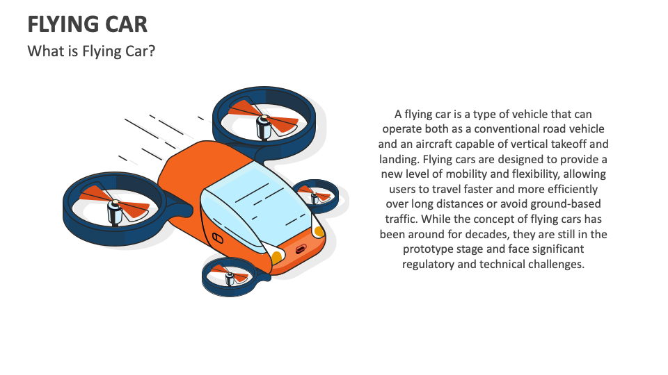 Flying Car PowerPoint and Google Slides Template - PPT Slides