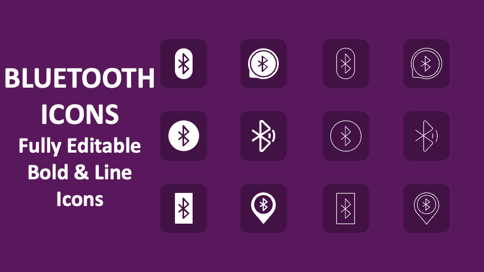 Bluetooth Icons for PowerPoint and Google Slides - PPT Slides