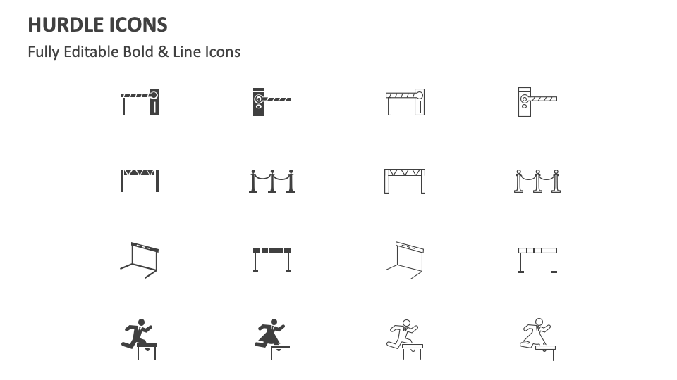 Hurdle Icons for Google Slides and PowerPoint