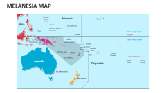 Melanesia Map for Google Slides and PowerPoint - PPT Slides
