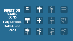 Direction Board Icons for Google Slides and PowerPoint