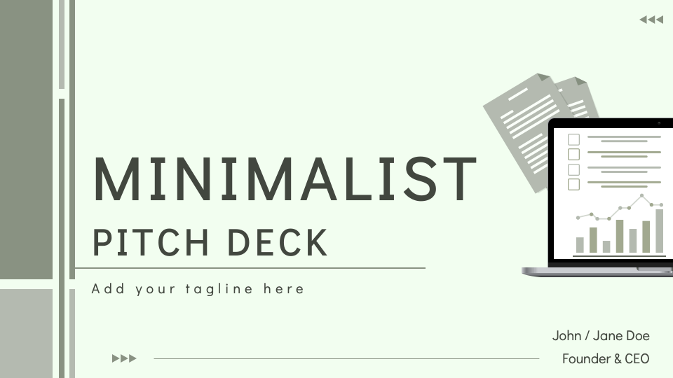 Minimalist Pitch Deck for Google Slides and PowerPoint